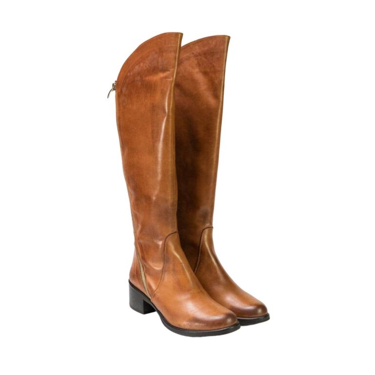 Botas de mujer de piel de becerro hechas a mano - Diva Shoes
